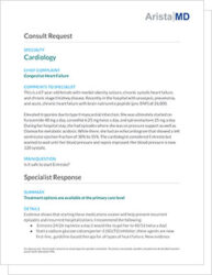 Cardiology Consult - CHF